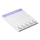 Personalized Cute Rainbow Unicorn Cupcakes Notepad | Zazzle