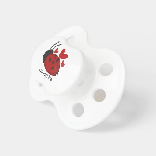 Personalized Cute Red LadyBug Pacifier | Zazzle