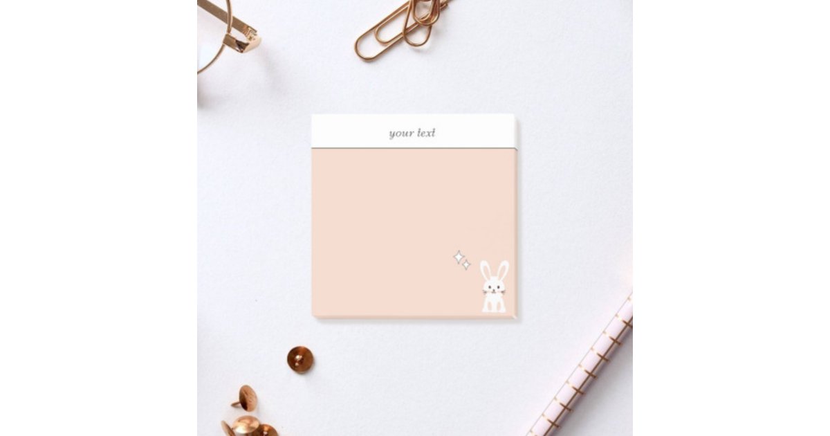 personalized cute simple cartoon art baby animal post-it notes | Zazzle