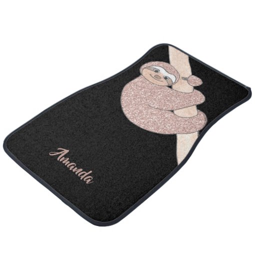 Personalized Cute Sloth Car Floor Mat | Zazzle