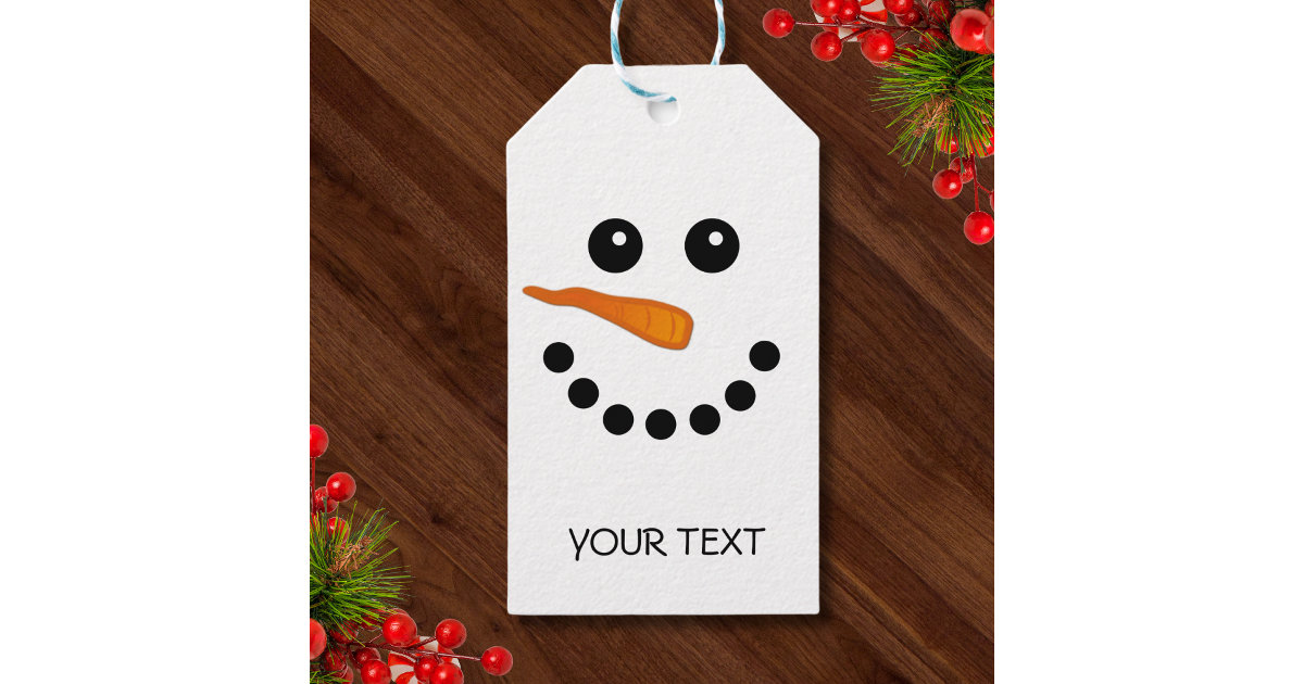 Personalized Cute Snowman Christmas holiday Gift Tags | Zazzle