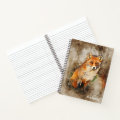 Personalized Cute Watercolor Fox Notebook | Zazzle