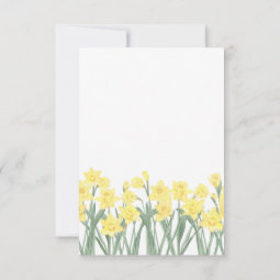 Personalized Daffodil Flat Stationery Thank You Card | Zazzle