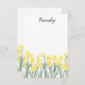 Personalized Daffodil Flat Stationery Thank You Card | Zazzle