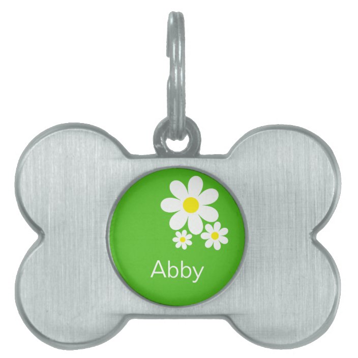 Personalized Daisy Pet Tag | Zazzle.com