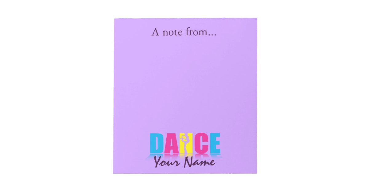 Personalized Dance Dancer Notepad | Zazzle