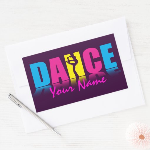 Personalized Dance Dancer Rectangular Sticker | Zazzle