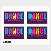 Personalized Dance Dancer Rectangular Sticker | Zazzle