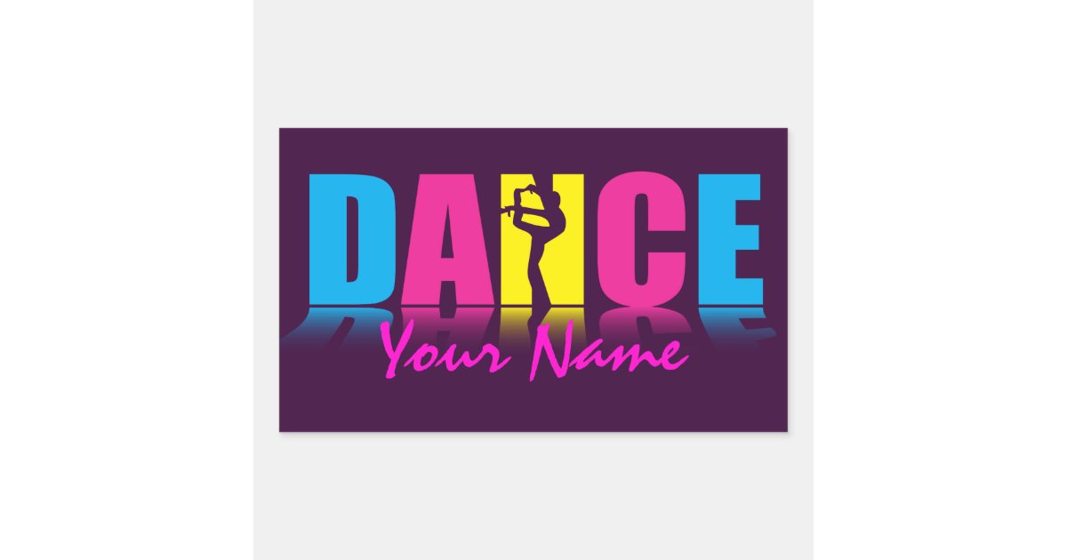 Personalized Dance Dancer Rectangular Sticker | Zazzle