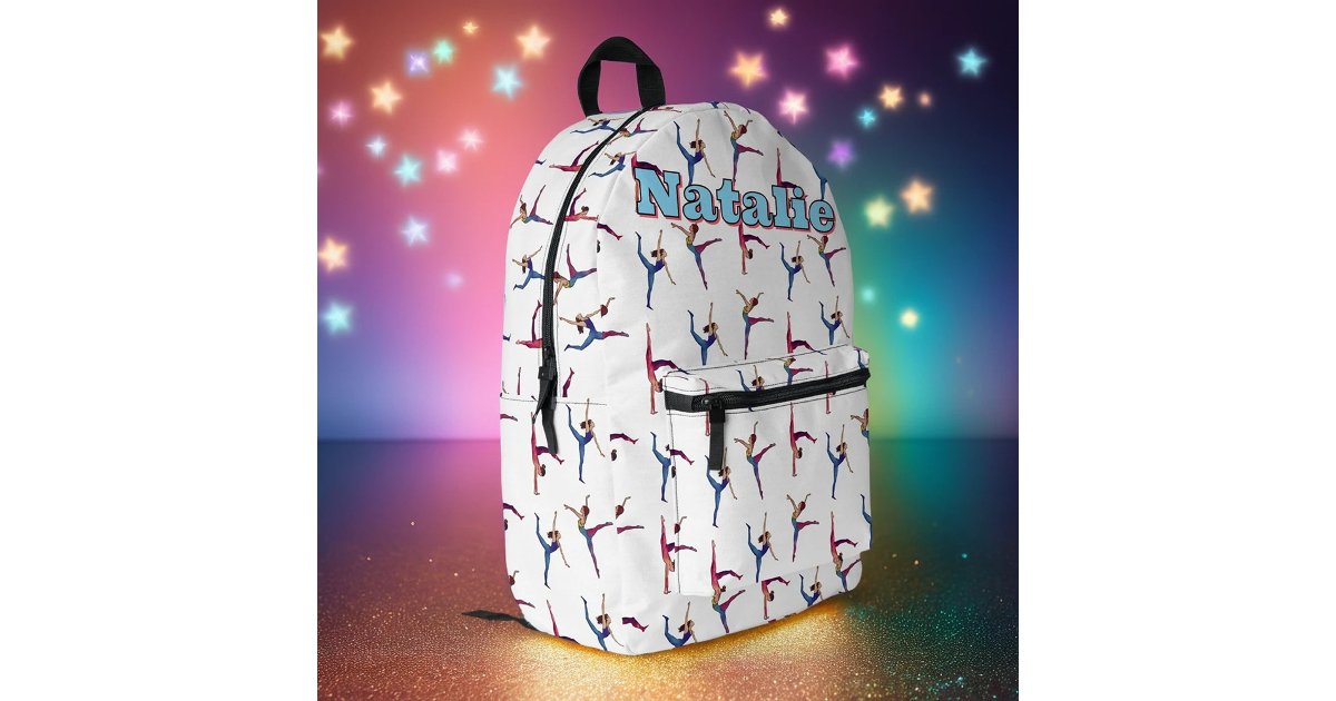 Personalized Dance / Gymnastics Pattern Backpack | Zazzle