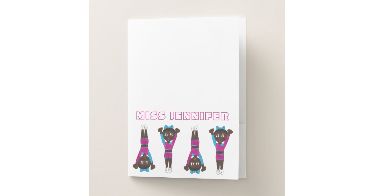 Personalized Dance Teacher Gymnastics Acro Coach Pocket Folder | Zazzle