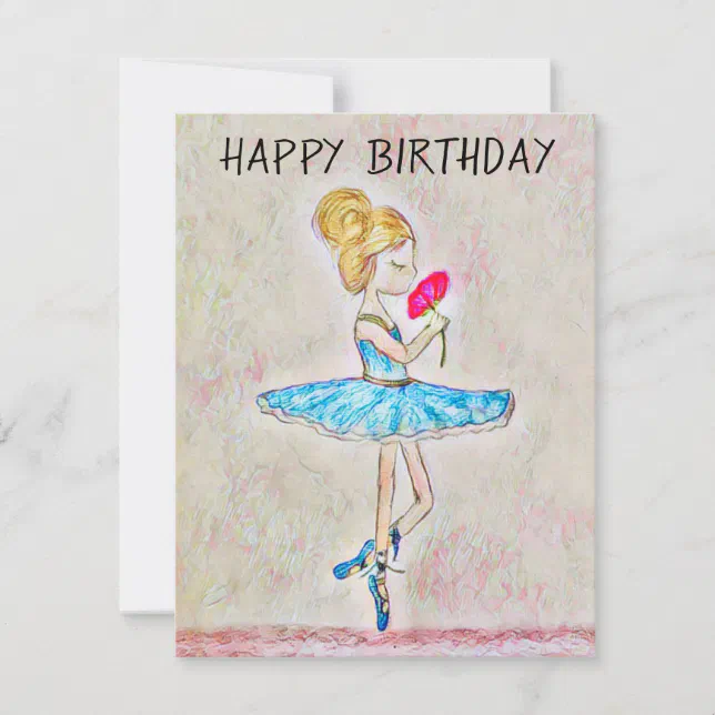 Personalized dancer Birthday Card ballerina | Zazzle