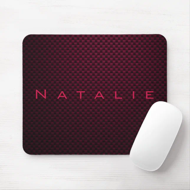 Personalized Dark Purple carbon fiber patterned Mouse Pad | Zazzle