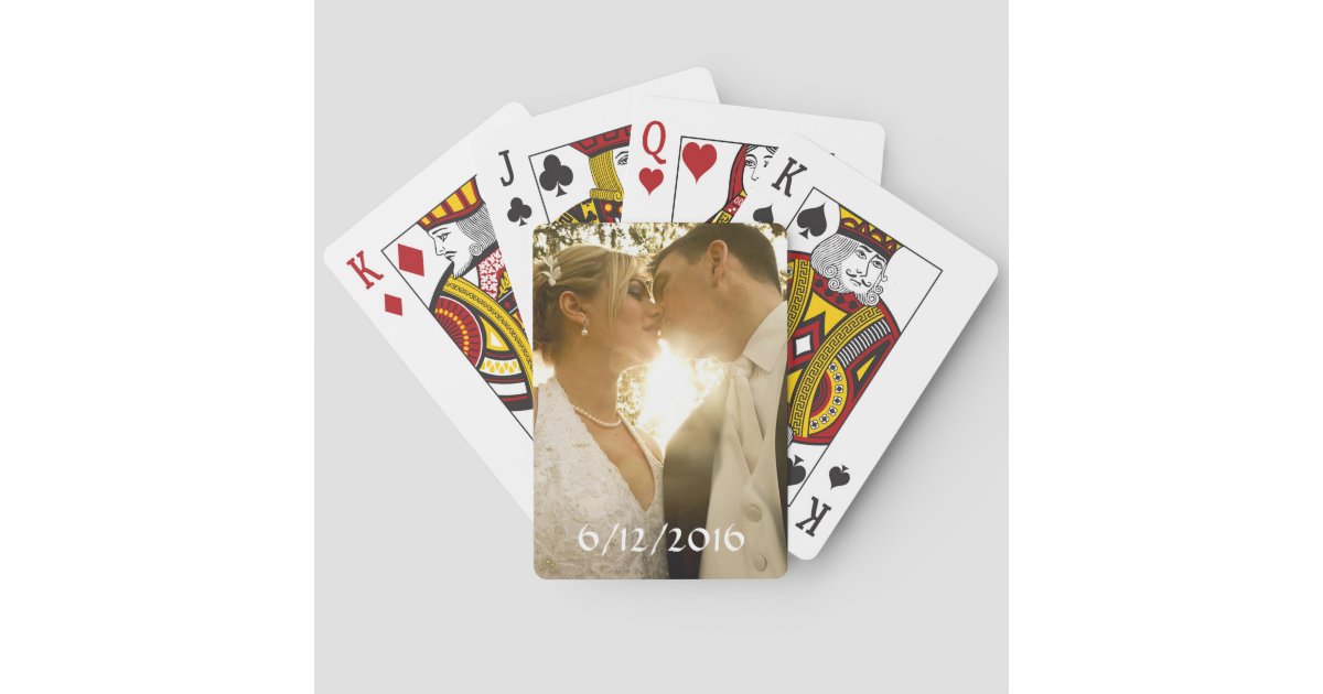 Personalized Deck of cards Wedding Photo | Zazzle