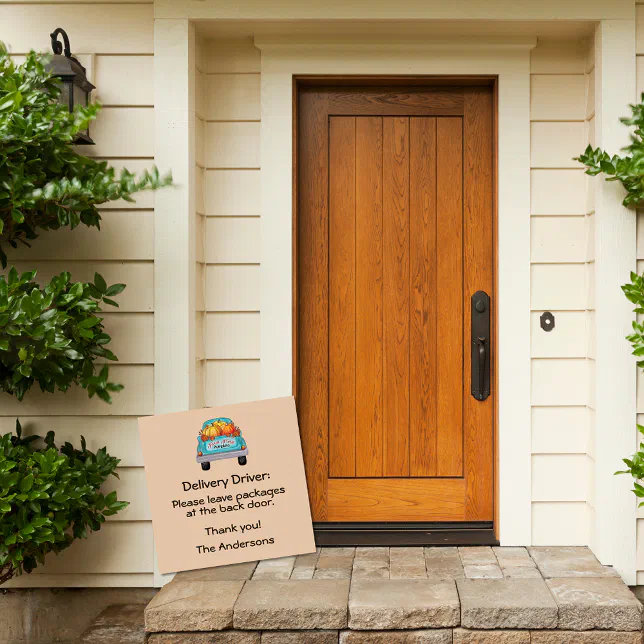 Personalized Delivery Driver Instructions Sign | Zazzle