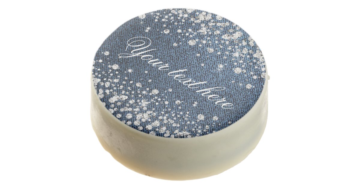 Personalized Denim and Diamond Cookies | Zazzle