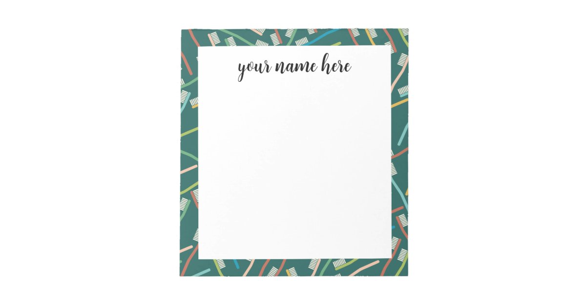 Personalized Dentist Notepad | Zazzle