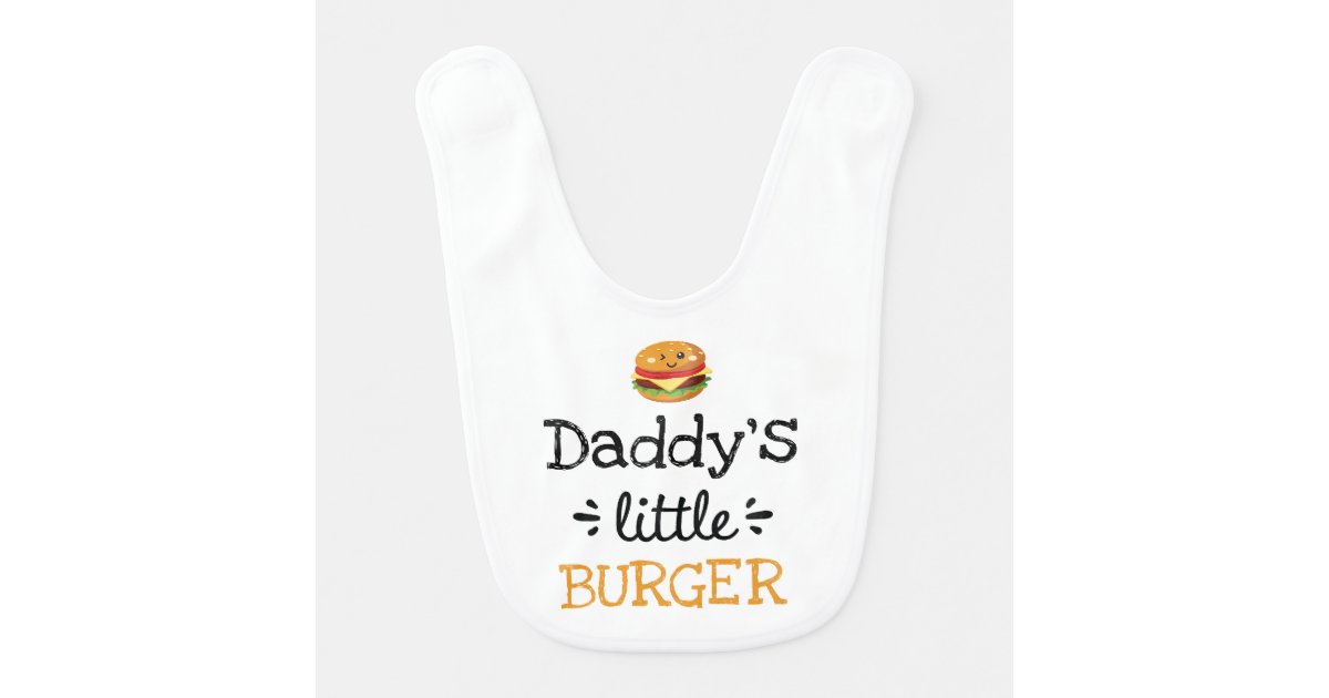 Personalized Design | [Any Text's] Little Burger Baby Bib | Zazzle