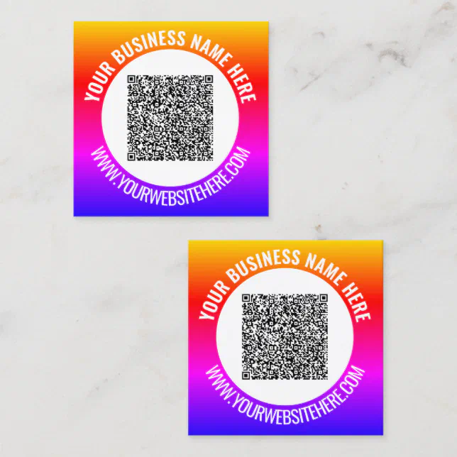 Personalized Design Your Own QR Code Business Card | Zazzle