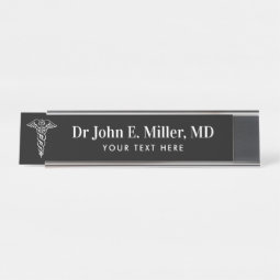 Personalized desk name plate for medical doctor | Zazzle