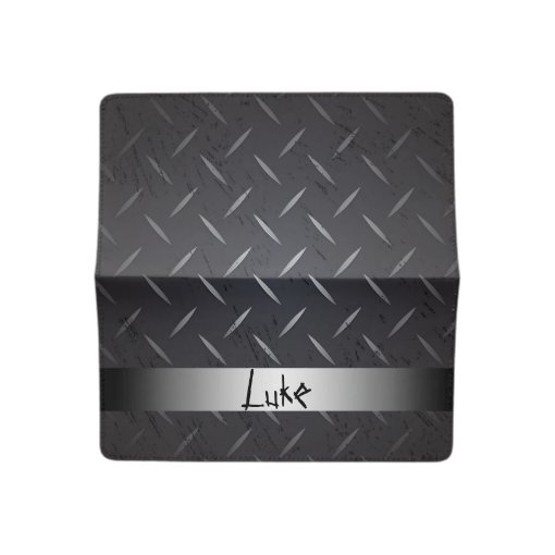 Personalized Diamond Plate Checkbook Cover | Zazzle