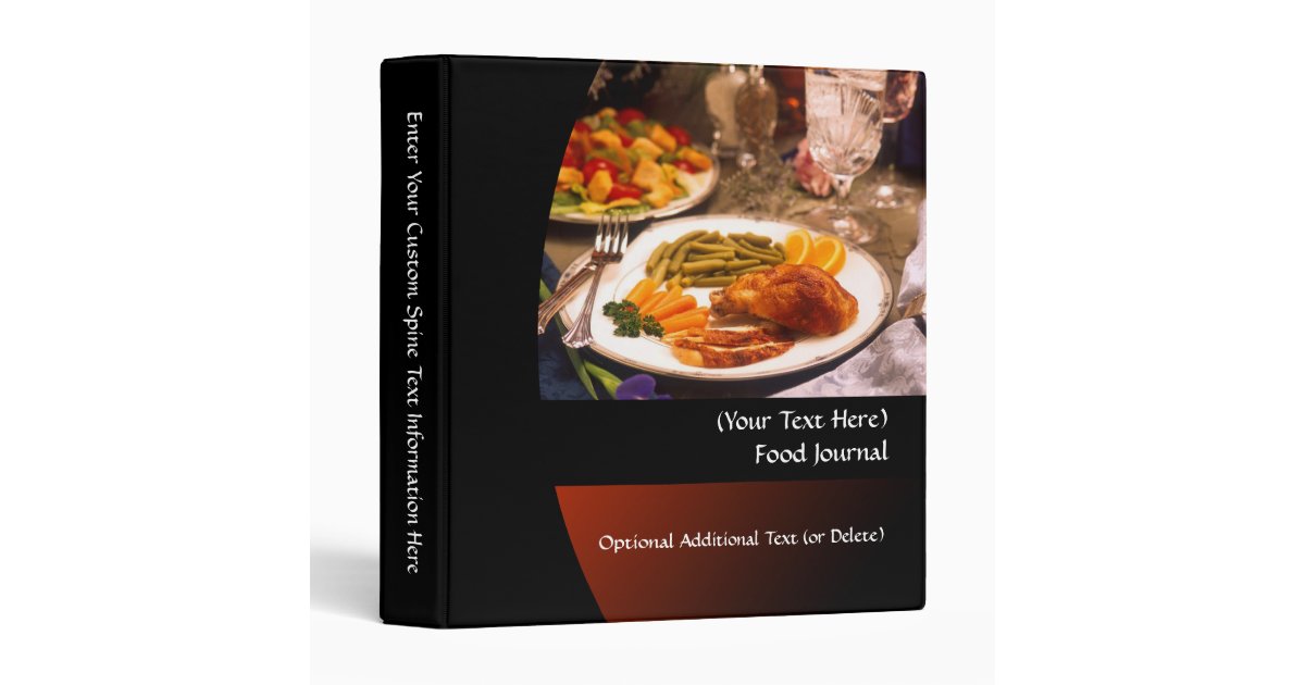 Personalized Diet/Food Journal Binder | Zazzle
