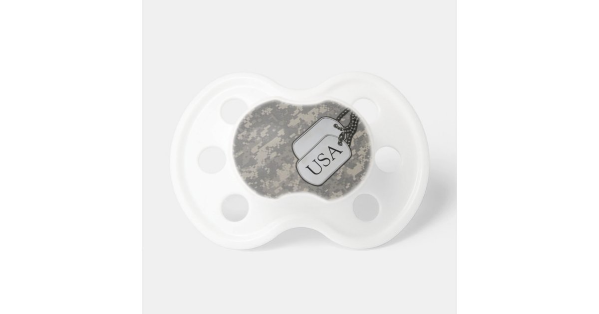 Personalized Digital Military Camo Pacifier | Zazzle