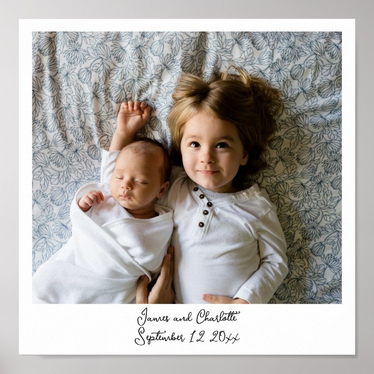 Personalized digital photograph and text poster | Zazzle