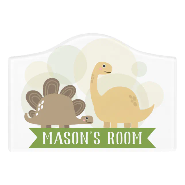 Personalized Dinosaur Kids/Baby Room Door Sign | Zazzle