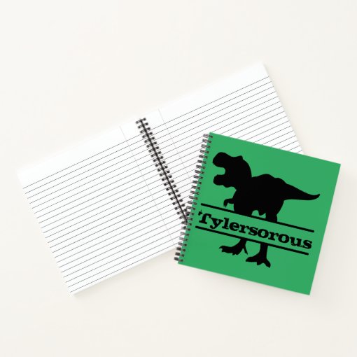 Personalized Dinosaur Kids Name Notebook | Zazzle
