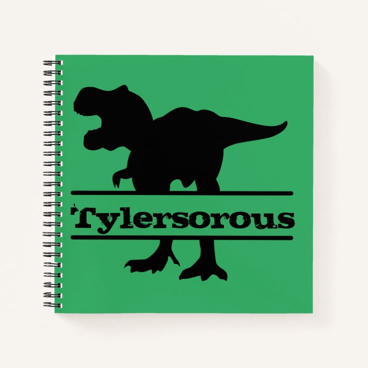 Personalized Dinosaur Kids Name Notebook | Zazzle