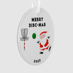 Personalized Disc Golf Holiday Gift Ornament | Zazzle