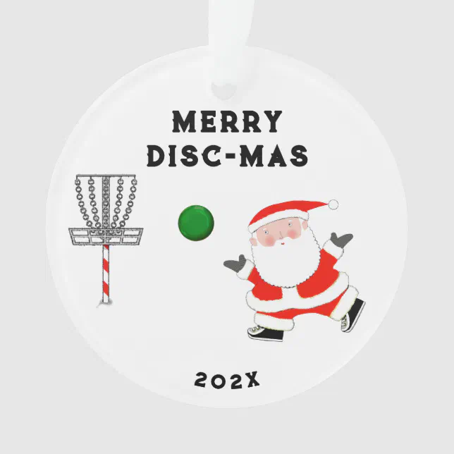 Personalized Disc Golf Holiday Gift Ornament | Zazzle