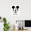 Personalized Disney Mickey Mouse Winking Face Poster | Zazzle