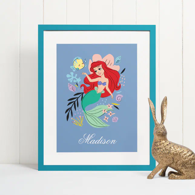 Personalized Disney Princess | Ariel & the Ocean Poster | Zazzle