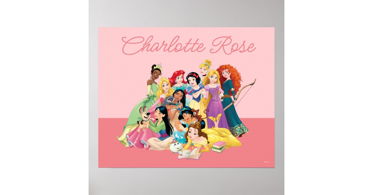 Personalized Disney Princess Friends Poster | Zazzle