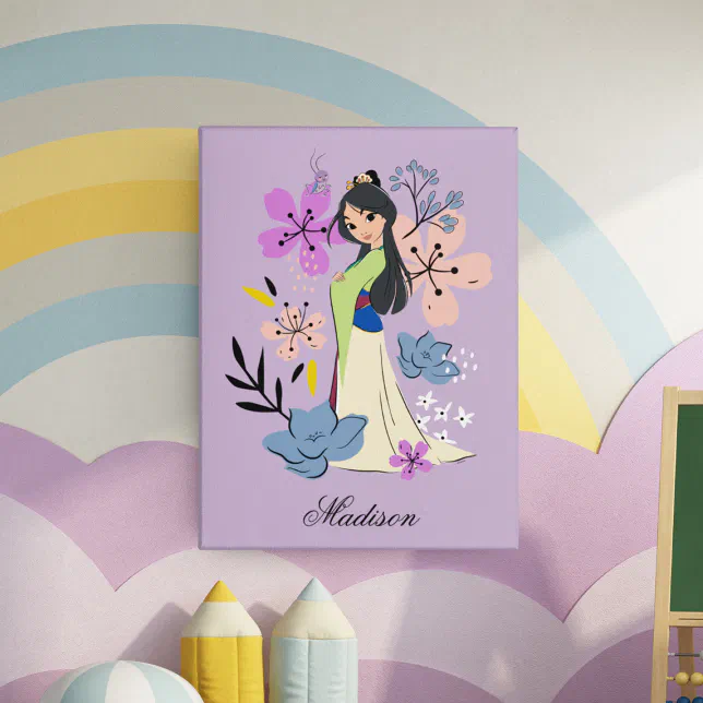 Personalized Disney Princess | Mulan in the Garden Poster | Zazzle