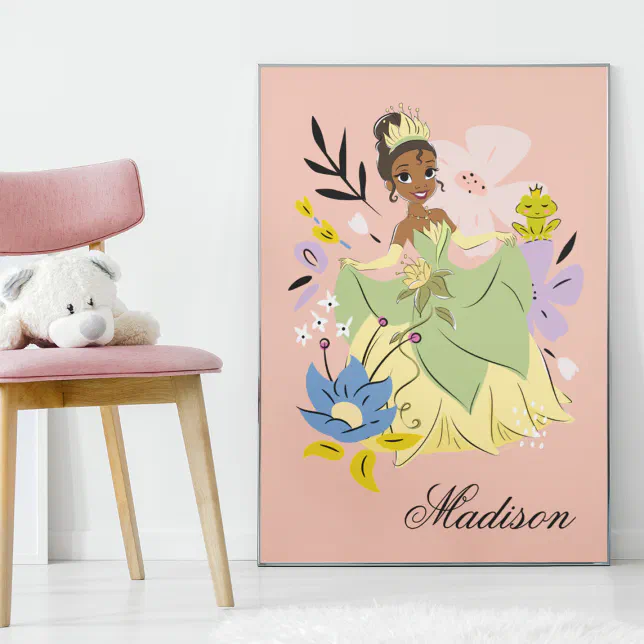 Personalized Disney Princess | Tiana in the Garden Poster | Zazzle