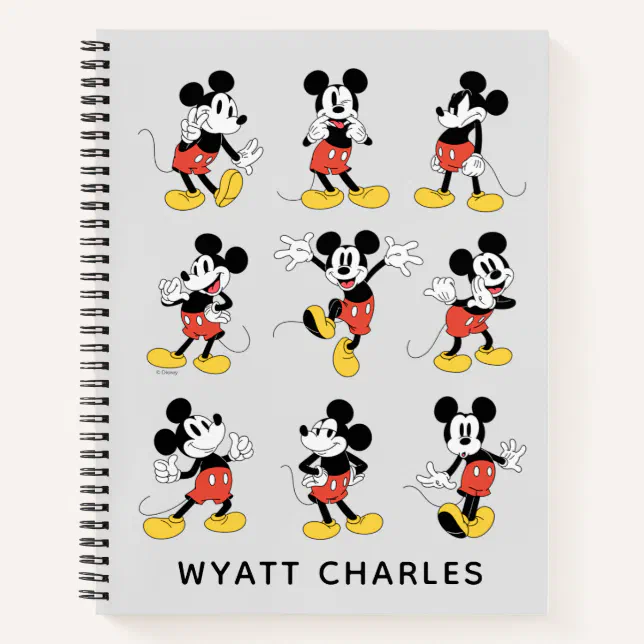 Personalized Disney's Mickey Mouse Emotions Sketch Notebook | Zazzle