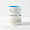 Personalized Diverse Merry Christmas Wish & Tree Two-Tone Coffee Mug ...