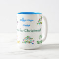 Personalized Diverse Merry Christmas Wish & Tree Two-Tone Coffee Mug ...