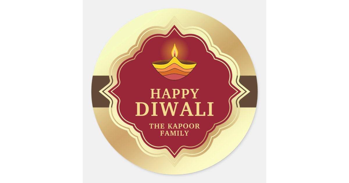 Personalized Diwali Sticker | Zazzle