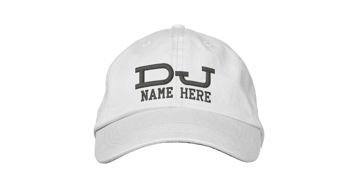 Personalized DJ Embroidered Baseball Cap | Zazzle