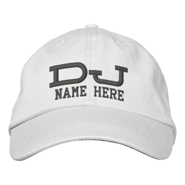 Personalized DJ Embroidered Baseball Cap | Zazzle
