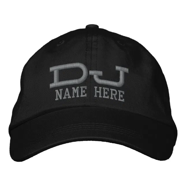 Personalized DJ Embroidered Baseball Hat | Zazzle