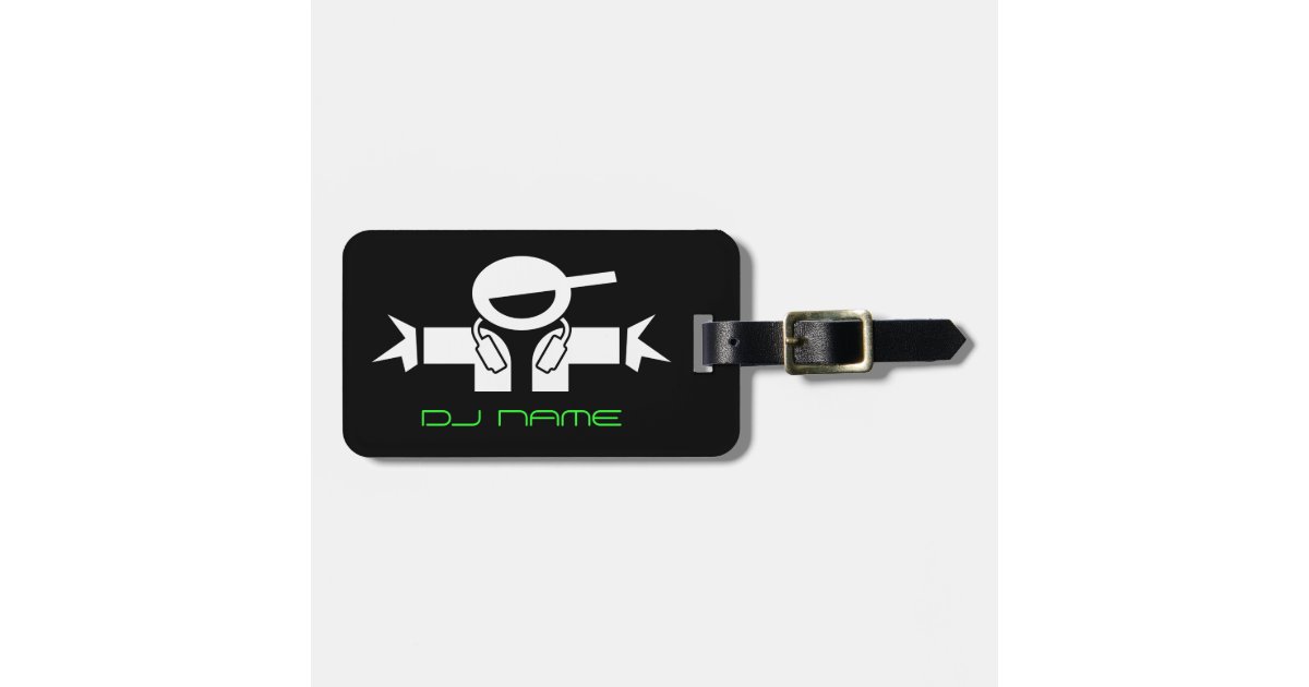 Personalized DJ name luggage tag for music deejay | Zazzle