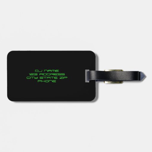 Personalized DJ name luggage tag for music deejay | Zazzle