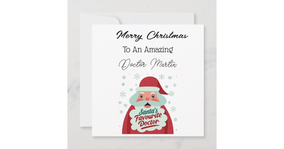Personalized Doctor Christmas Card | Zazzle