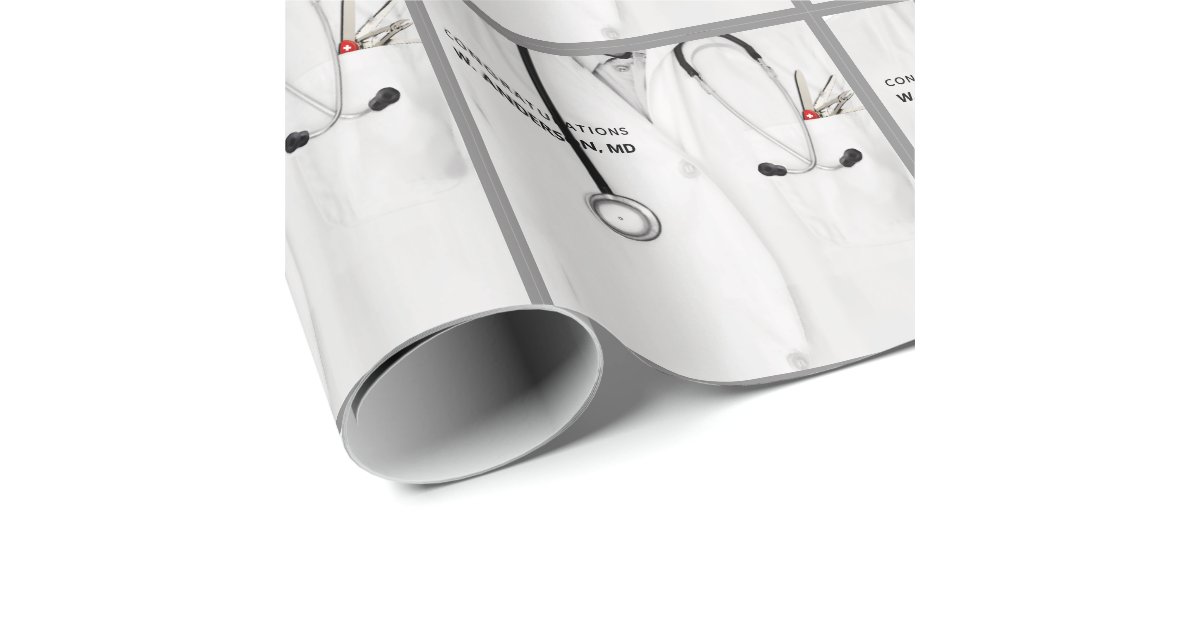 Personalized Doctor Gift Wrapping Paper | Zazzle