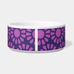 Personalized Dog Bone Ceramic Pet Bowl Purple | Zazzle